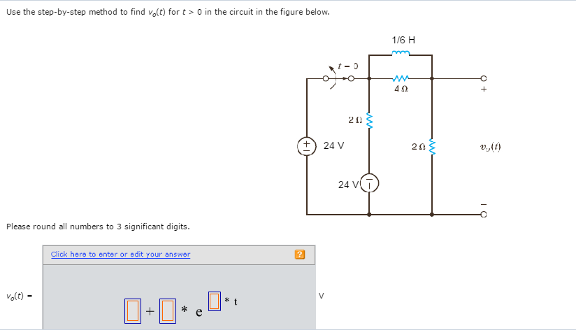 Solved Use the step-by-step method to find v_0(t) for t > 0 | Chegg.com