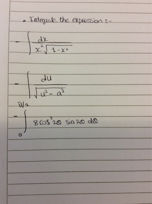 Solved Integrate the expression: | Chegg.com
