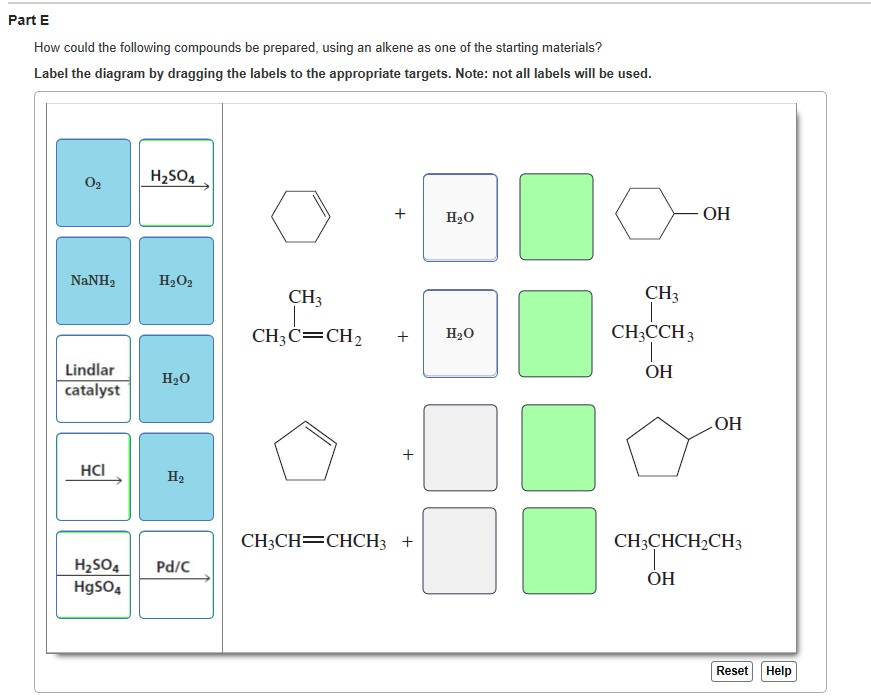 Solved Part E How could the following compounds be prepared, | Chegg.com