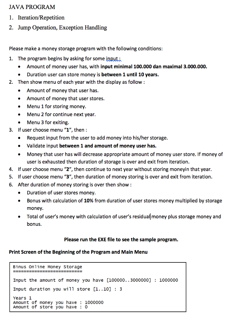 Solved JAVA PROGRAM l. Iteration/Repetition. Jump operation, | Chegg.com