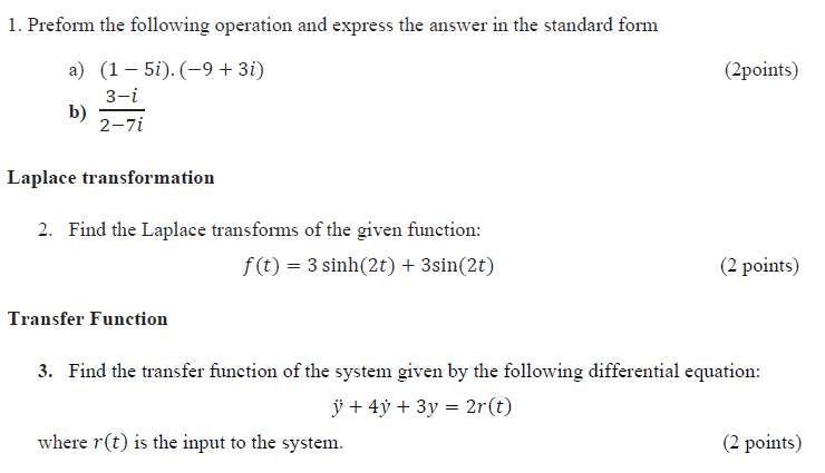 Solved Perform The Following Operation And Express The