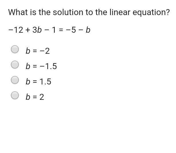 Solved What is the solution to the linear equation? | Chegg.com