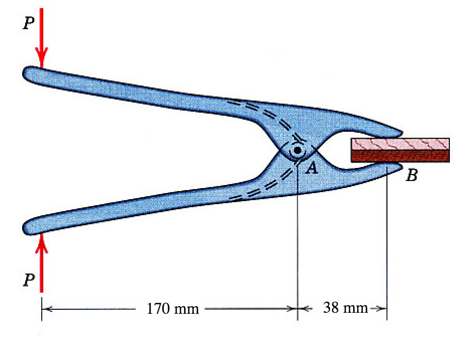 Solved In the spring clamp shown, an internal spring is | Chegg.com