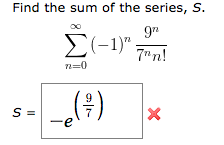 Solved Find the sum of the series, S. sigma_n = 0^infinity | Chegg.com