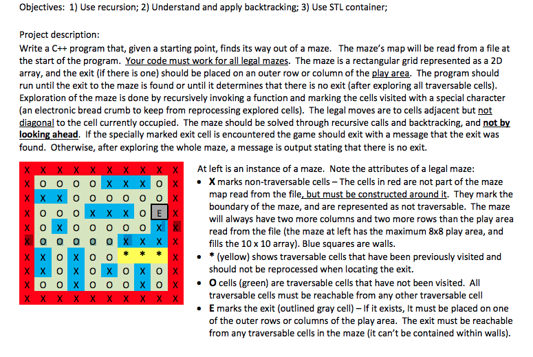 Please complete file Maze.cpp, and main.cpp The | Chegg.com