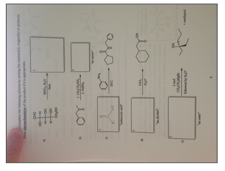 Solved complete the following scheme by writing the | Chegg.com