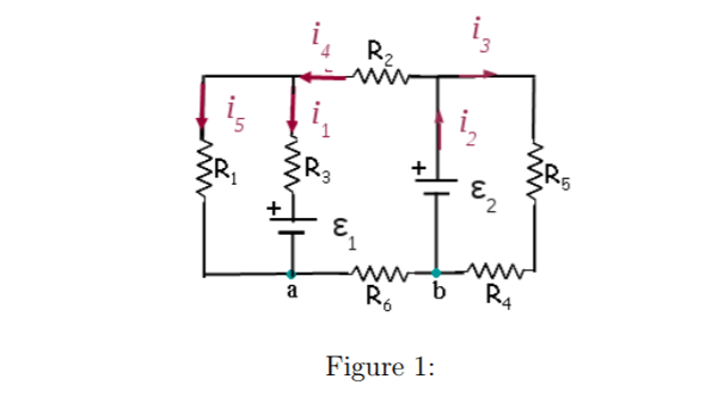 Solved A circuit is constructed with six resistors and two | Chegg.com