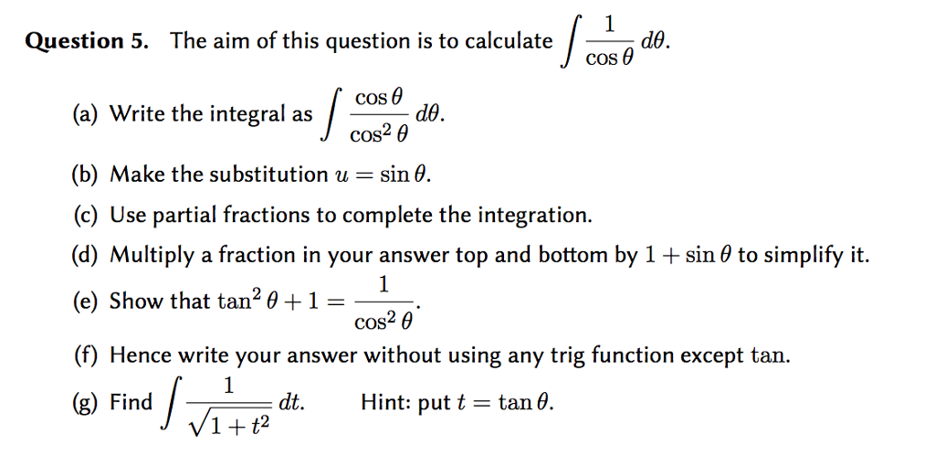 Solved The aim of this question is to calculate integral | Chegg.com
