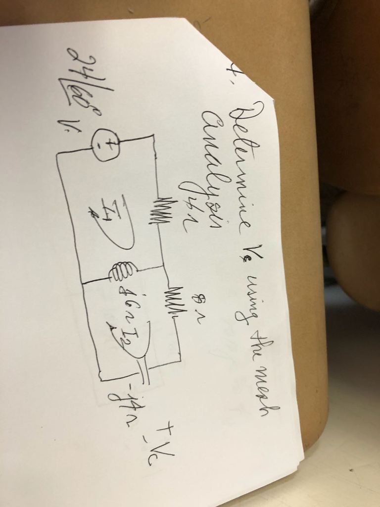 Solved Determine Vc using the mesh analysis. | Chegg.com
