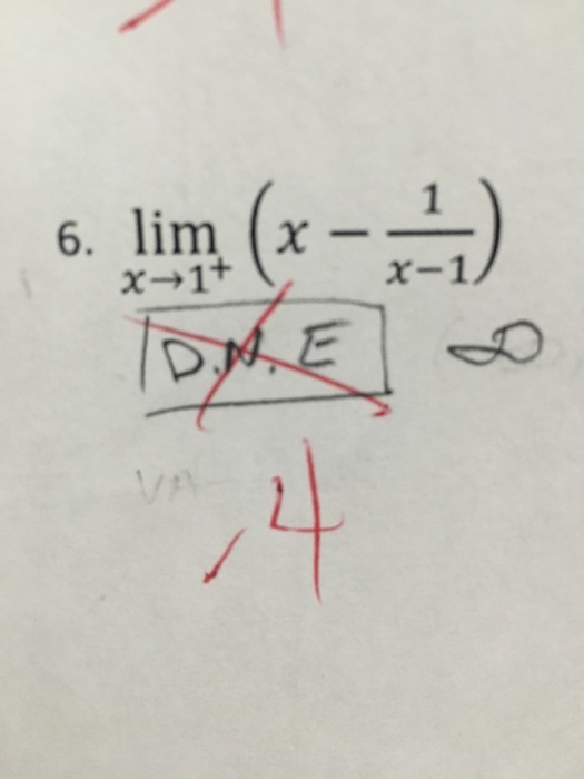Solved lim x rightarrow 1^+ (x-1/x-1) | Chegg.com
