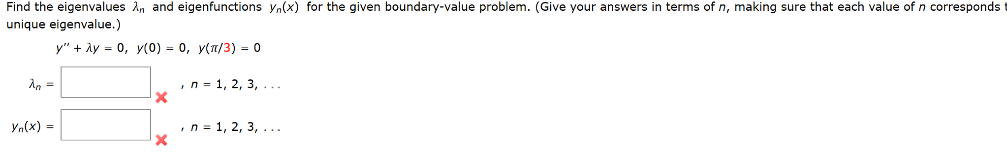 Solved Find the eigenvalues lambda _n and eigenfunctions | Chegg.com