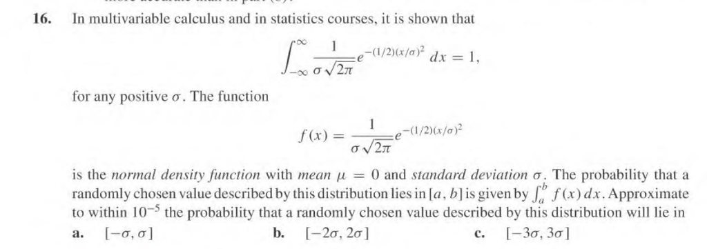 Solved 16. In multivariable calculus and in statistics | Chegg.com