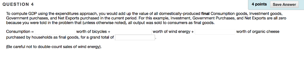 Solved QUESTION 1 6 points Save Answer The small economy of | Chegg.com