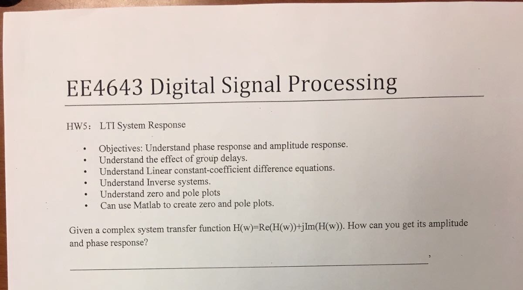 Solved Objectives: Understand phase response and amplitude | Chegg.com