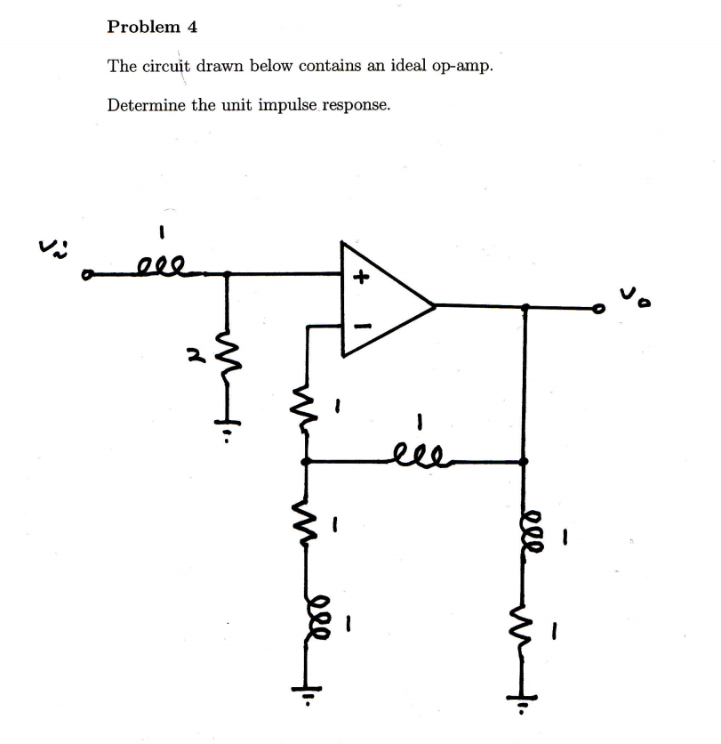 Solved The circuit drawn below contains an ideal op amp. | Chegg.com