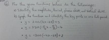 Solved For the given functions below do the followings: | Chegg.com