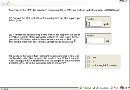 Solved According to the EPA, the maximum contaminant level | Chegg.com