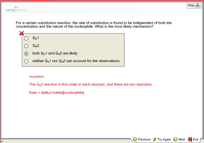 Solved Map pling For a certain substitution reaction, the | Chegg.com