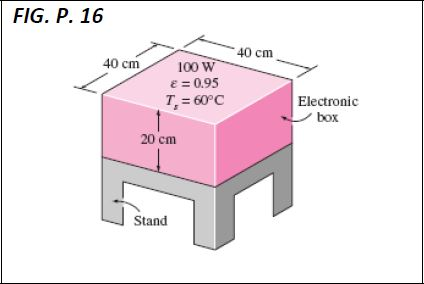 Solved 16- Consider a sealed 20-cm-high electronic box whose | Chegg.com