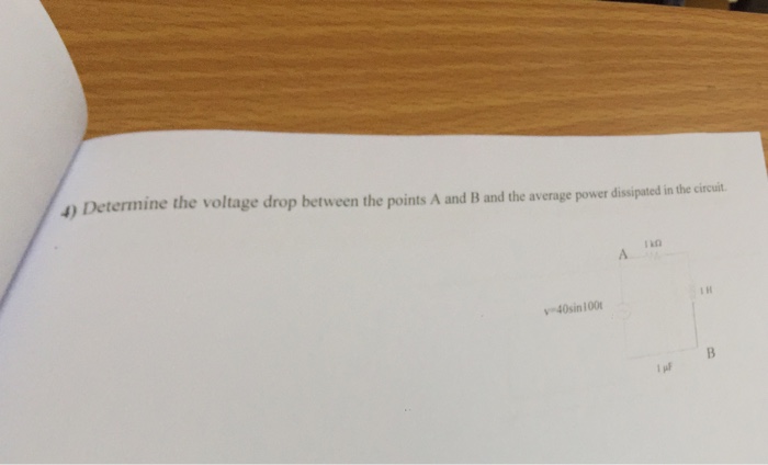 Solved Determine the voltage drop between the points A and B | Chegg.com