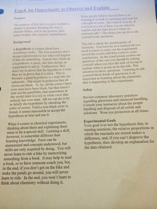 Lab report! | Chegg.com