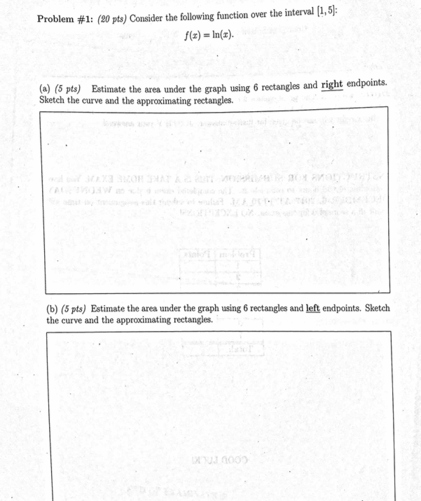 Solved Problem # 20 pts Consider the following function over | Chegg.com
