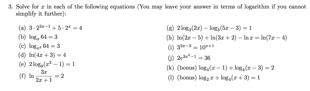 Solved 3. Solve for z in each of the following equations | Chegg.com Solved 3. Solve for z in each of the following equations | Chegg.com