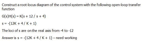 Solved Construct a root-locus diagram of the control system | Chegg.com