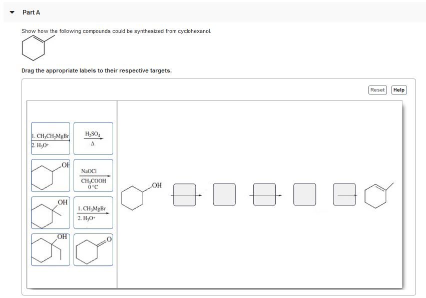 Solved Part A Show how the following compounds could be | Chegg.com