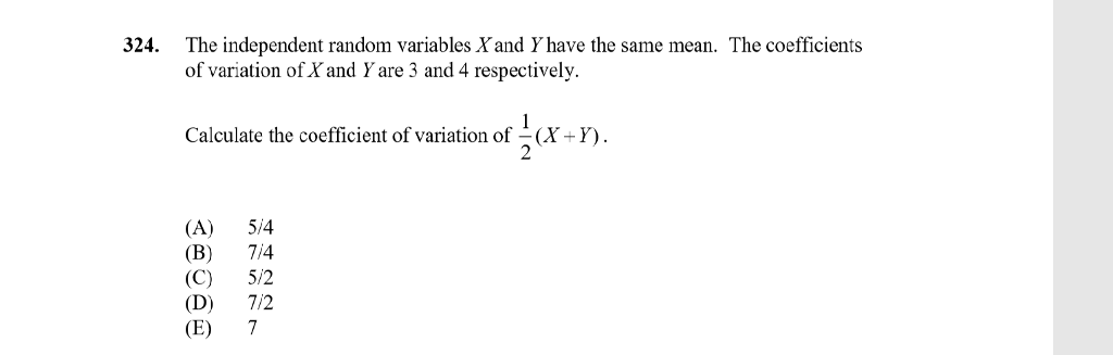 Solved 324. The independent random variables Xand Yhave the | Chegg.com Solved 324. The independent random variables Xand Yhave the | Chegg.com