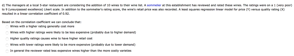 Solved a) Two numerical variables have a positive | Chegg.com