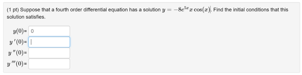 Solved (1 pt) Suppose that a fourth order differential | Chegg.com