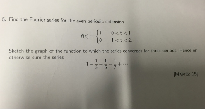 Solved Find the Fourier series for the even periodic | Chegg.com