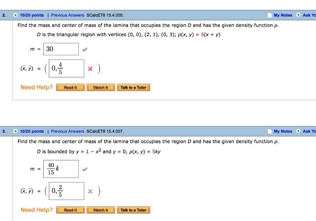 Solved 2 10 20 Points Previous Answers Scalcet8 15 4 005