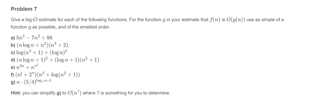 Solved Give a big-O estimate for each of the following | Chegg.com