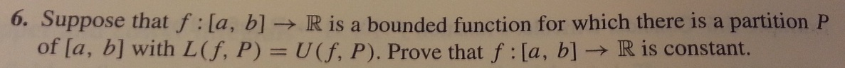 Solved Suppose that f : [a, b] rightarrow R is a bounded | Chegg.com