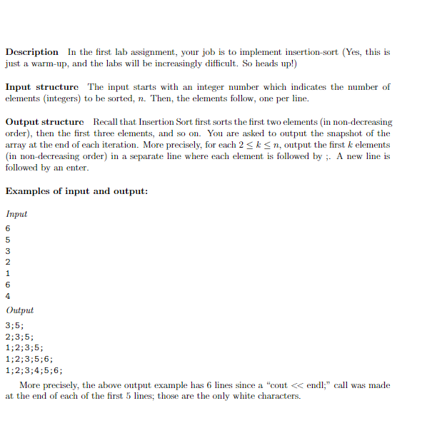 Solved Description In The First Lab Assignment Your Job Is 
