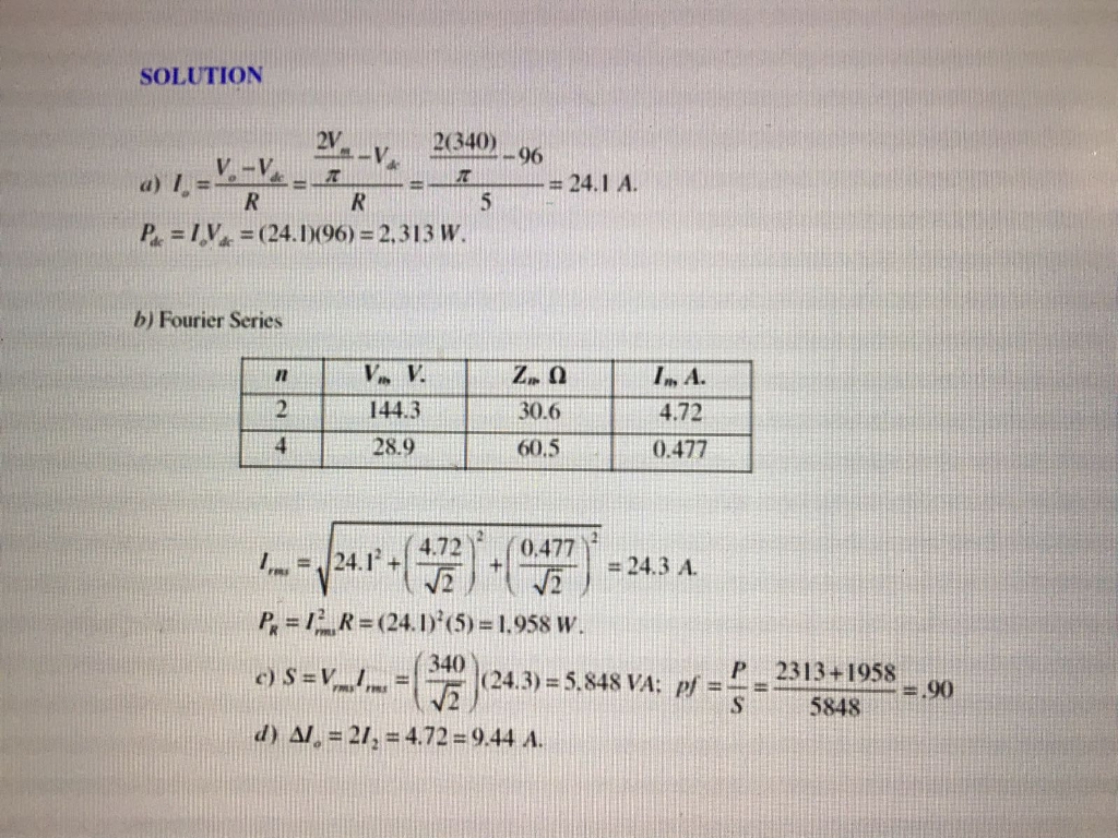 Solved 1. (10 points) Consider a I-phase. diode-bridge | Chegg.com