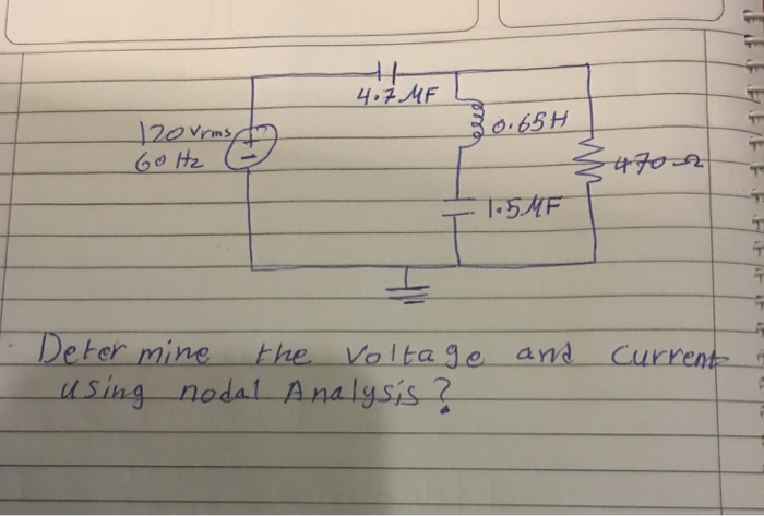 Solved Determine the voltage and current using nodal | Chegg.com