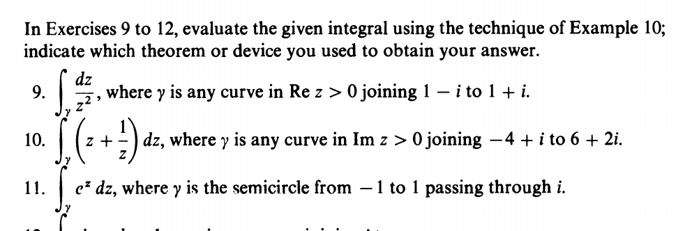 Solved EXERCISE 11. Complex variable/analysis. Please use | Chegg.com