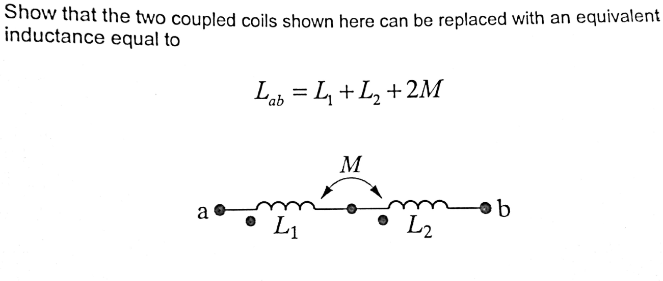 Solved Show that the two coupled coils shown here can be | Chegg.com