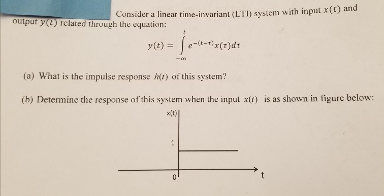 Solved Consider a linear tirn Consider a linear | Chegg.com