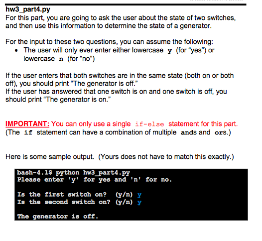 Solved For this part, you are going to ask the user about | Chegg.com