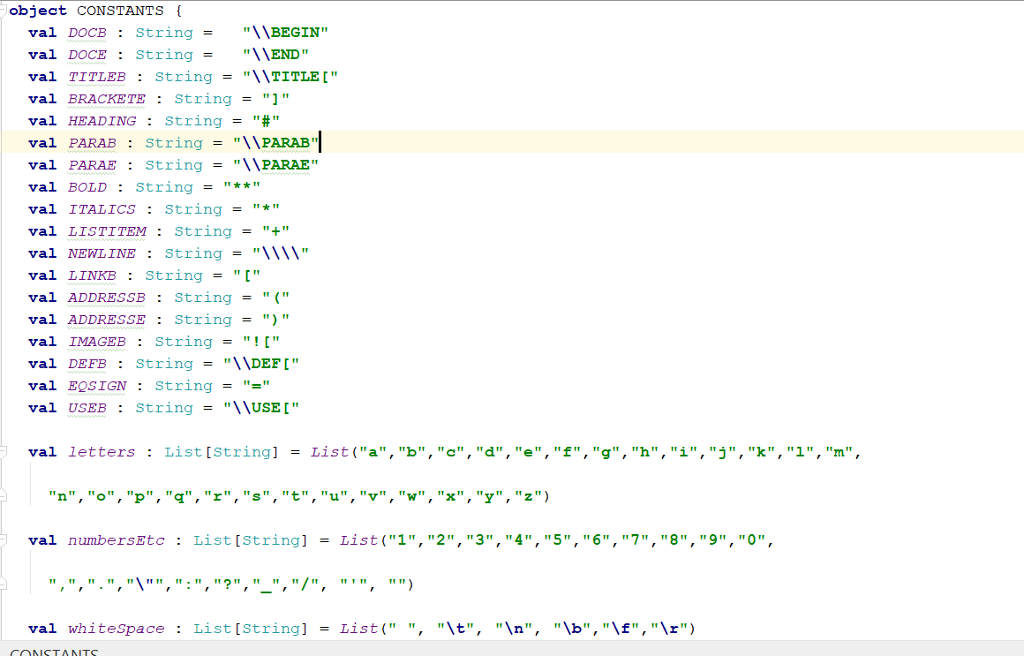 Solved Using the already created Object CONSTANTS.scala | Chegg.com