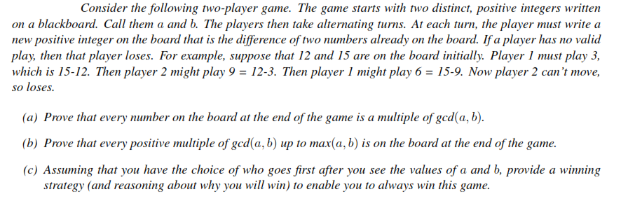 Solved Consider the following two-player game. The game | Chegg.com