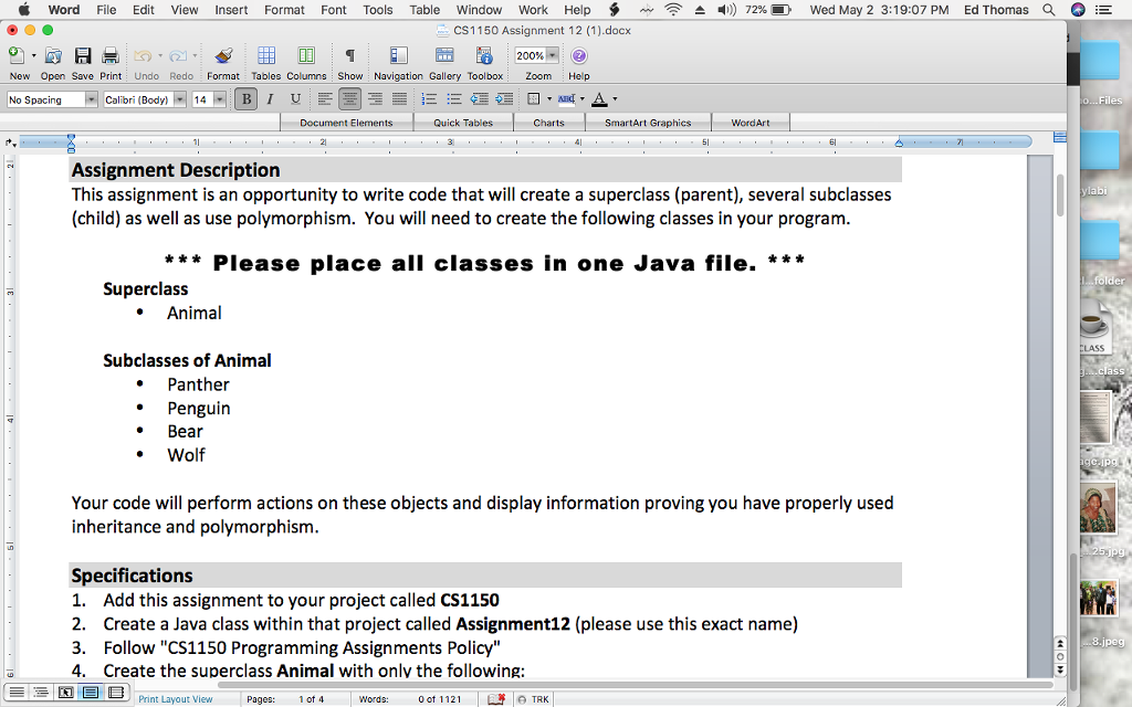 i Word File Edit View Insert Format Font Tools Table | Chegg.com