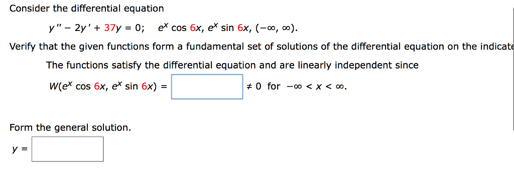 Solved Consider the differential equation y '' − 2y ' + | Chegg.com