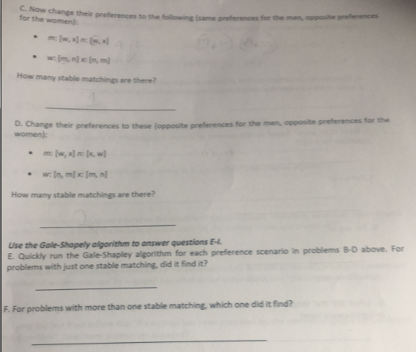 Solved A perfect matching is one in which nobody is left | Chegg.com