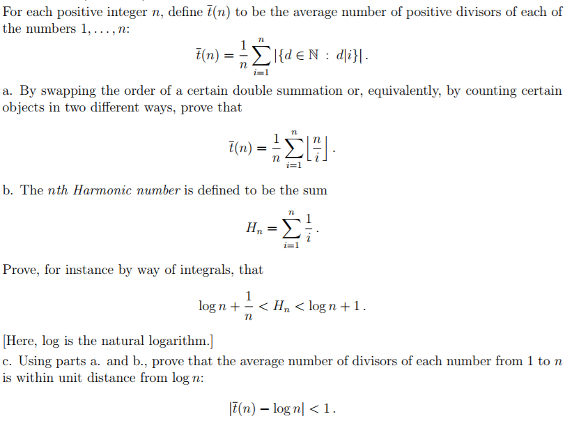 Solved For each positive integer n, define t(n) to be the | Chegg.com