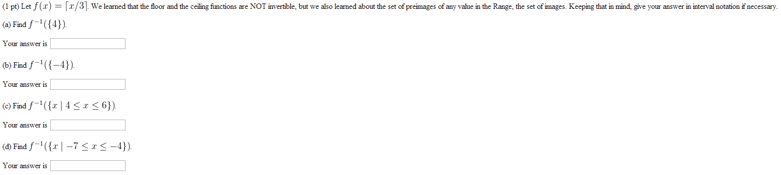 Solved Let f(x) = [x/2]. We learned that the floor and the | Chegg.com